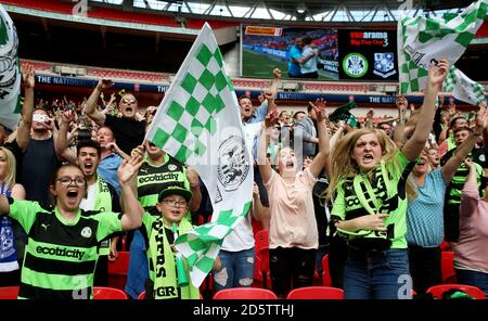 Forest Green Rovers' fans Stock Photo - Alamy