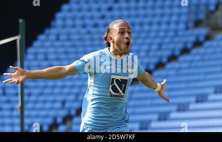 Jodi Jones of Notts County celebrates after scoring a goal to make it 3 ...