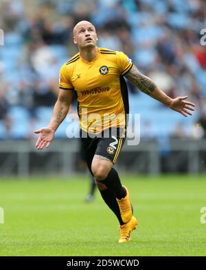 Newport County's David Pipe Stock Photo - Alamy