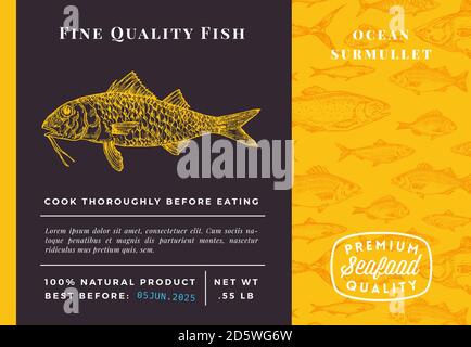 Premium Quality Surmullet Vector Packaging Label Design Modern ...