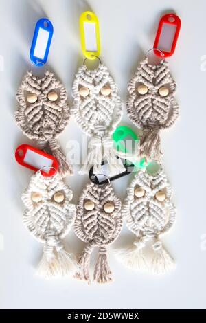 Macrame key rings Stock Photo - Alamy