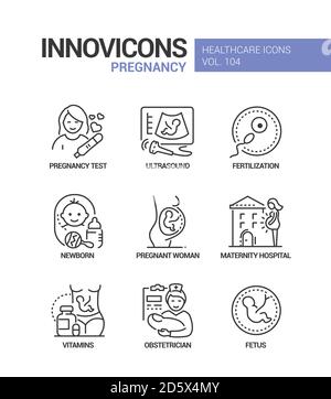 Pregnancy test icon, outline style Stock Vector Image & Art - Alamy