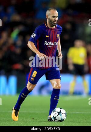 Barcelona's Andres Iniesta Stock Photo - Alamy