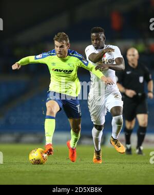 Derby County's Sam Winnall (right) celebrates scoring his side's first ...