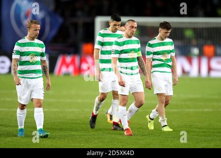 Celtic's Kieran Tierney at the final whistle after the William Hill ...