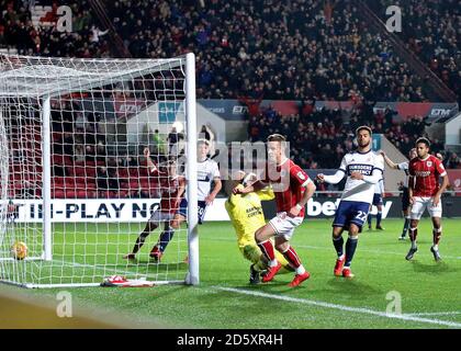 Bristol's Joe Bryan scores his sides first goal Stock Photo - Alamy