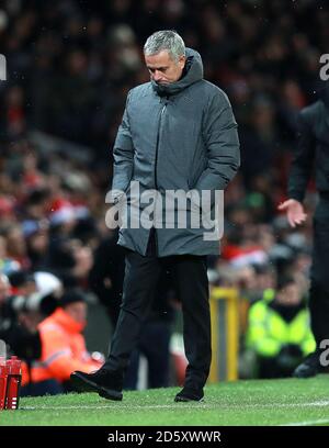 A dejected Manchester United Manager Jose Mourinho - Chelsea v ...