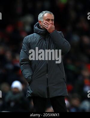 A dejected Manchester United Manager Jose Mourinho - Chelsea v ...