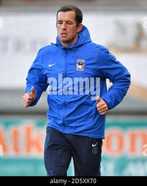 Coventry City's Michael Doyle warms up before kick off Stock Photo - Alamy