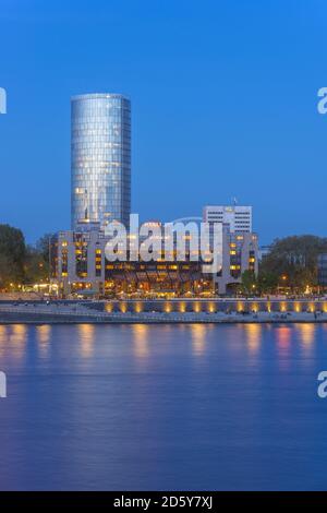 Germany, Cologne, hotel Hyatt Regency and the Rhine boulevard in the ...