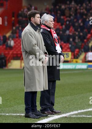 Jamie Knox (left, brother) and Colin Knox (father) during a tribute to ...
