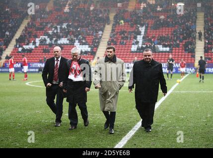 Second left to right. Colin, Jamie and Sally Knox arrive at St. John ...