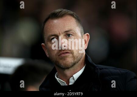 Derby County manager Gary Rowett during the Championship match at ...