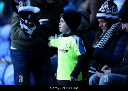 Derby Fans in the stands during the Sky Bet Championship match at ...