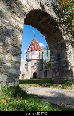 Tuttlingen an the ruin of honberg-castle - Baden Wuerttemberg, Germany ...