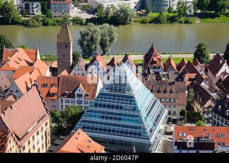 Glass pyramid Library Ulm Stock Photo - Alamy