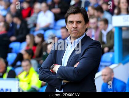 Sunderland Manager Chris Coleman prepares for kick off Stock Photo - Alamy