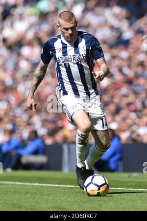 West Bromwich Albion's James McClean scores his side's third goal of ...