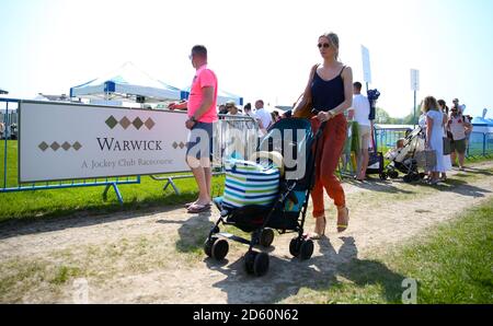 Racegoers during Kids Carnival Day at warwick Races Stock Photo - Alamy