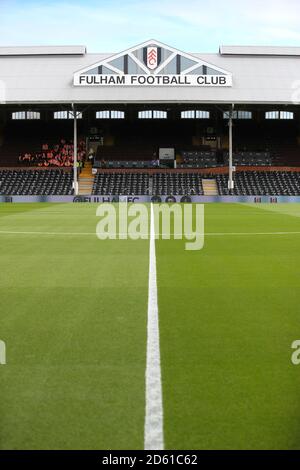 General view of the Johnny Haynes stand at Craven Cottage Stock Photo ...
