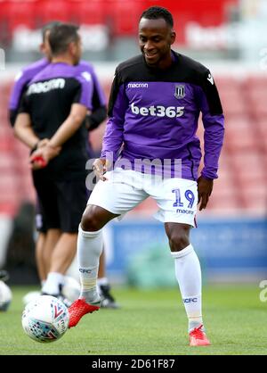Stoke City's Saido Berahino during the Premier League match at the ...
