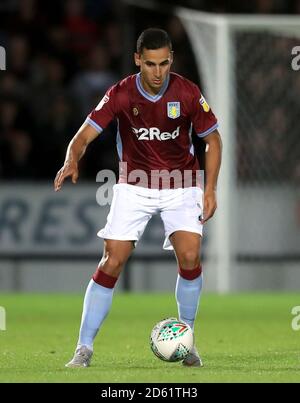 Anwar El Ghazi of Aston Villa during the warm up before the Premier ...