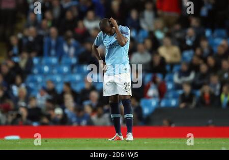 Manchester City's Fernandinho appears dejected as Wigan Athletic’s Max ...