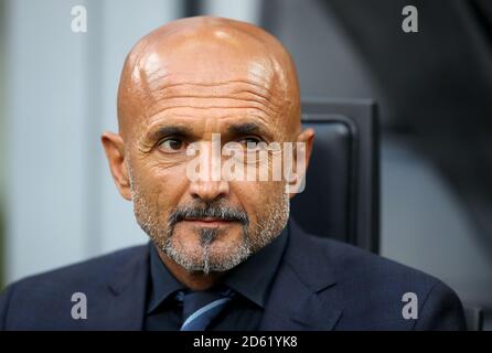 Inter Milan manager Luciano Spalletti gestures on the touchline Stock ...