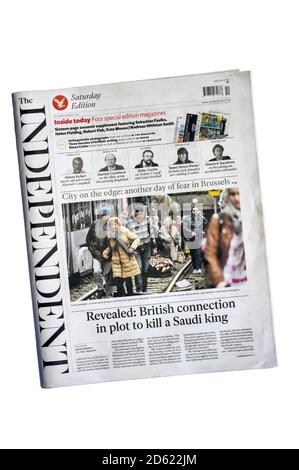 Independent i Newspaper Headline on front page "C.I.A. Torture Files ...