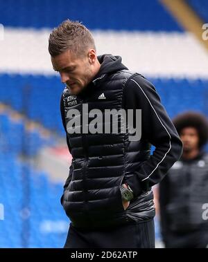 Leicester City's Jamie Vardy before the Premier League match at the ...