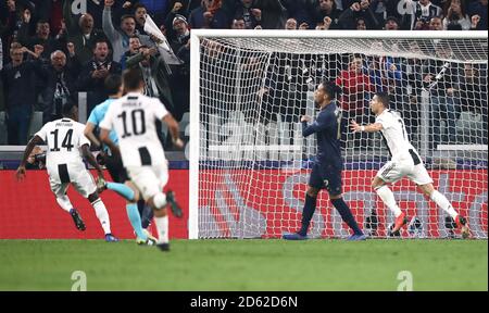 Cristiano Ronaldo of Juventus celebrates goal with Paulo Dybala during ...