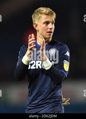 Leeds United goalkeeper Will Huffer during the pre-match warm up Stock ...