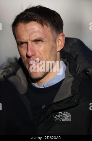 England Women manager Phil Neville during the press conference at St ...