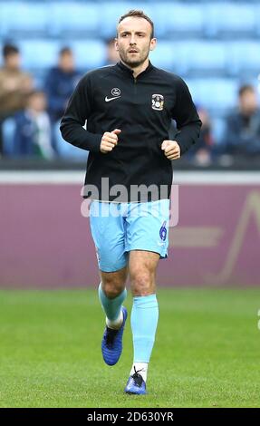 Coventry City's Liam Kelly warming up before the game Stock Photo - Alamy