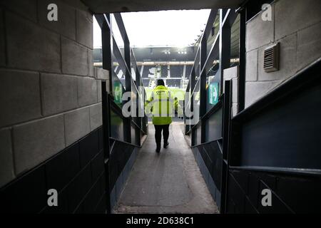 The concourse gets ready for the first Derby County fans before the ...