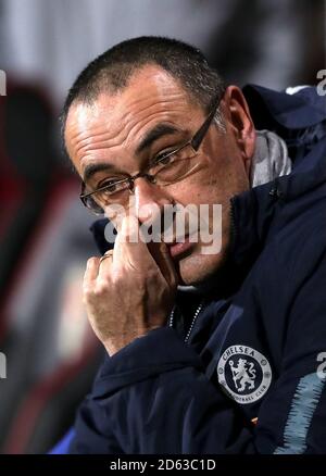 Chelsea's manager Maurizio Sarri Stock Photo - Alamy