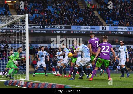 Bristol City's Eros Pisano scores his side's first goal of the game ...