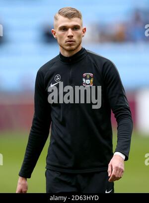Coventry City's Charlie Wakefield during the pre-match warm up prior to ...