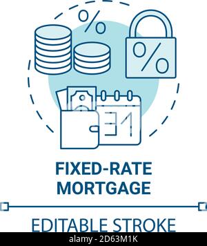 Fixed-rate mortgage concept icon Stock Vector Image & Art - Alamy