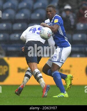 Birmingham City's Wes Harding battles with Sheffield Wednesday's Marco ...