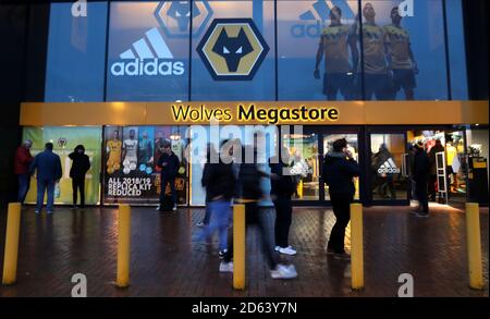 Wolverhampton Wanderers fans outside the stadium ahead of the Carabao ...