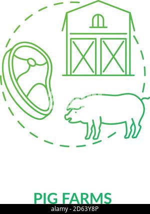 pig feeding farm line icon vector illustration Stock Vector Image & Art ...