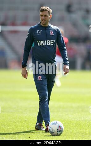 Jonathan Woodgate first team coach of Middlesbrough during the Sky Bet ...