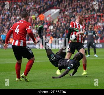 Liverpool's Sadio Mane before the Premier League match at the Anfield ...