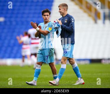 Coventry City's Josh Eccles, Coventry City's Callum Doyle and ...