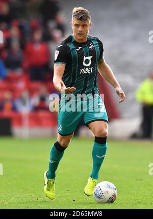 Swansea City's Jake Bidwell Stock Photo - Alamy