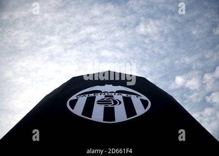 Valencia crest branding on the outside of the ground Stock Photo - Alamy