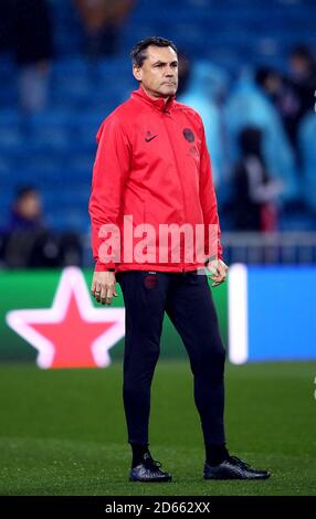 Paris Saint Germain assistant coach Guillem Hernandez Folguera during a ...