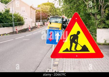 Sign in an industrial area warning that Automatic Number Plate ...