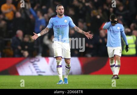 Manchester City's Kyle Walker appears dejected during the Premier ...